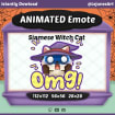 Animated Witch Cat Emote: Halloween Twitch/discord/youtube (digital ...
