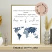 Acts 1:8 World Map Scripture Art Prints - Set of 3 (digital Download ...