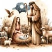 NATIVITY Scene Clipart PNG 15 Whimsical Christmas Family Story Clipart ...