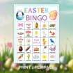 50 Printable Easter Bingo Cards, Fun Easter Party Game, Easter Activity ...