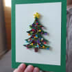 Handmade Christmas Tree Cards - Paper Quilling Gift - Winter Holidays ...
