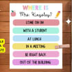 Editable Where's the Teacher Sign: Rainbow Classroom Door Hanger ...