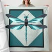 Dragonfly FPP Quilt Pattern: Modern FPP • Animal Patchwork Quilt Block ...