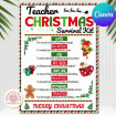 Teacher Christmas Survival Kit | Printable Teacher Appreciation Gift ...