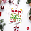 Washing You a Merry Christmas Tags Printable Soap Gift Label, Happy New ...