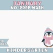 January No Prep Kindergarten Math Worksheets | Winter Math Printables ...