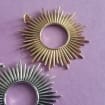 Bronze Gold Spikey Sun Pendant Warmth of Sun Charm Sunlight Sunburst ...