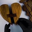 Walnut Wooden Heart Puzzle Ring Box – Engagement Proposal Gift Make ...