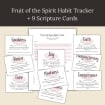 Fruit of the Spirit Habit Tracker & Scripture Cards: Christian ...