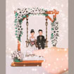 Bride and Groom on Swing Laser Cut File: Wedding Decoration ...