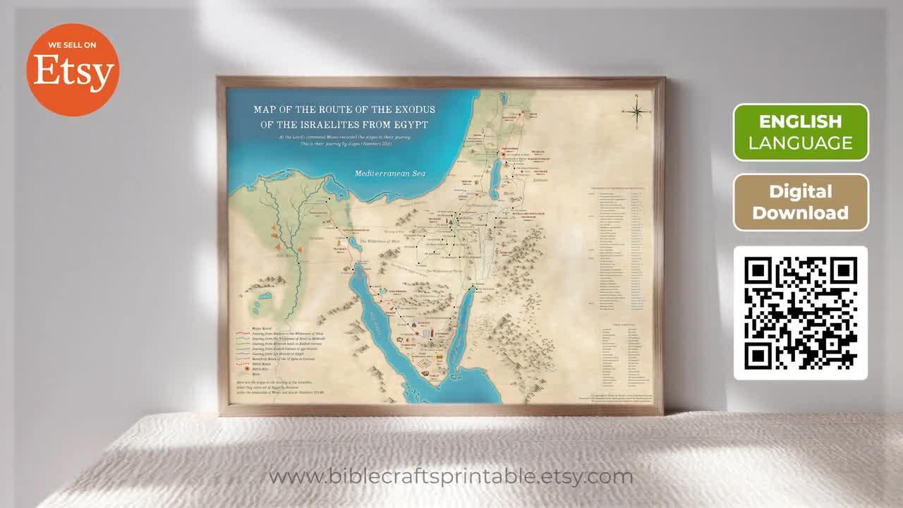 Mapa Del Viaje De Moisés A La Tierra Prometida Historia De Israel: Un