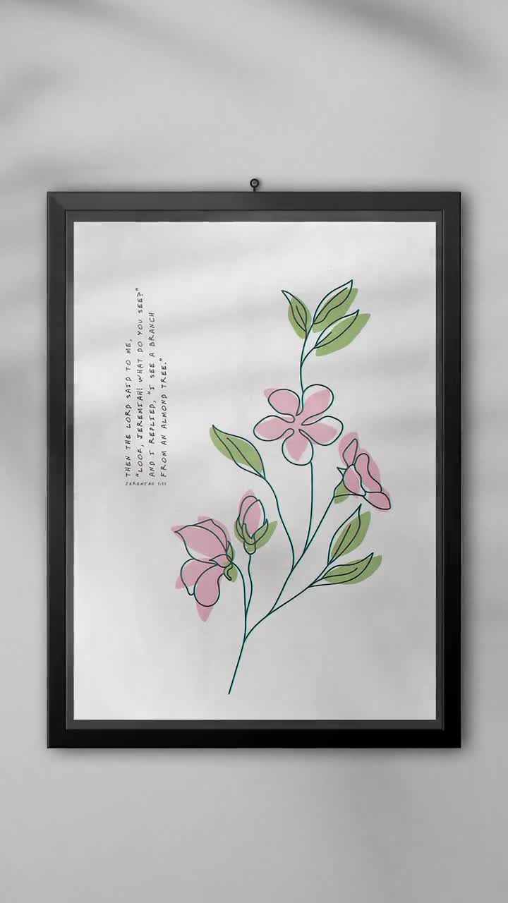 Branch Of An Almond Tree Jeremiah