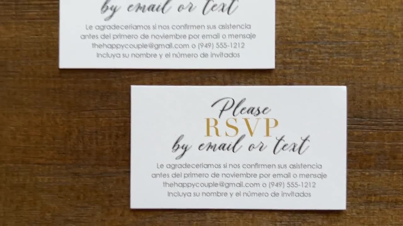 Ejemplos De Invitaciones Rsvp En Español Spanish Espanol RSVP