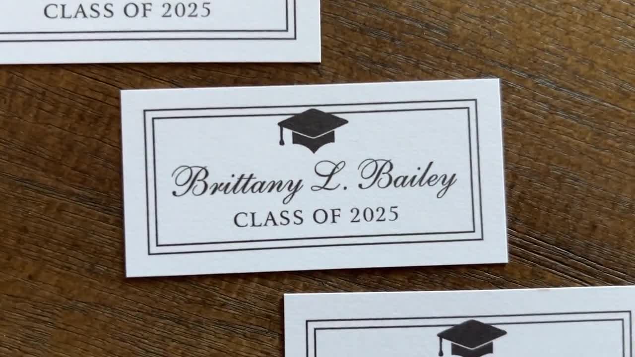 Graduation Name Card Template Graduation Announcement Card Template