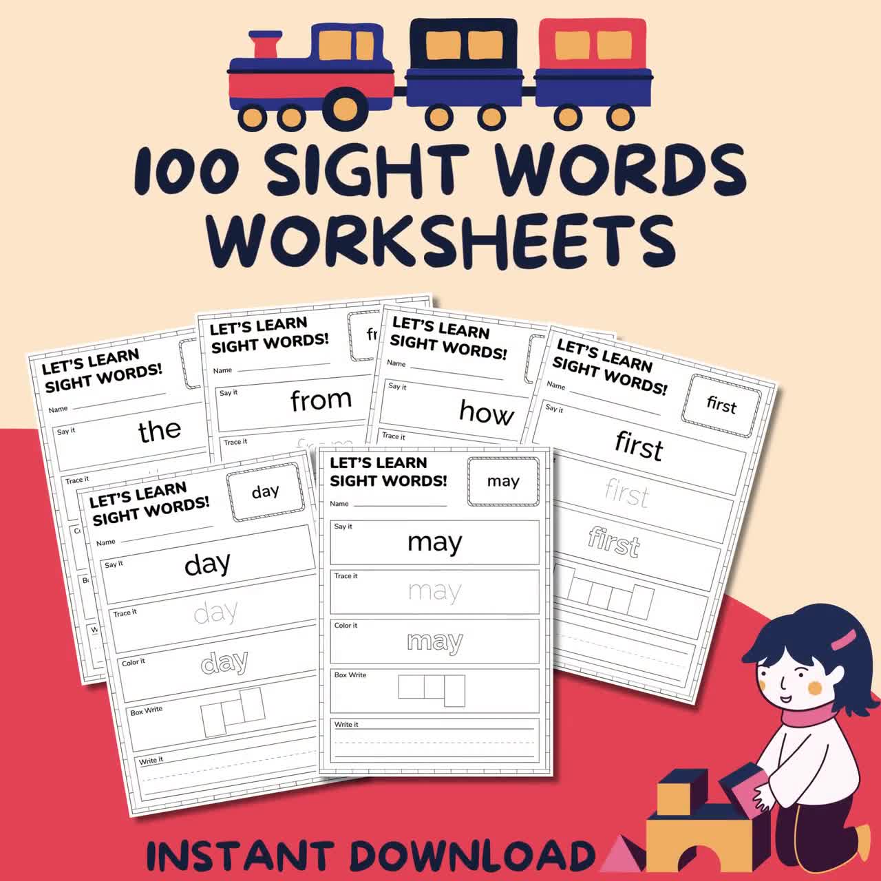 Is Sight Word Worksheet Free Printable Kindergarten Sight Words