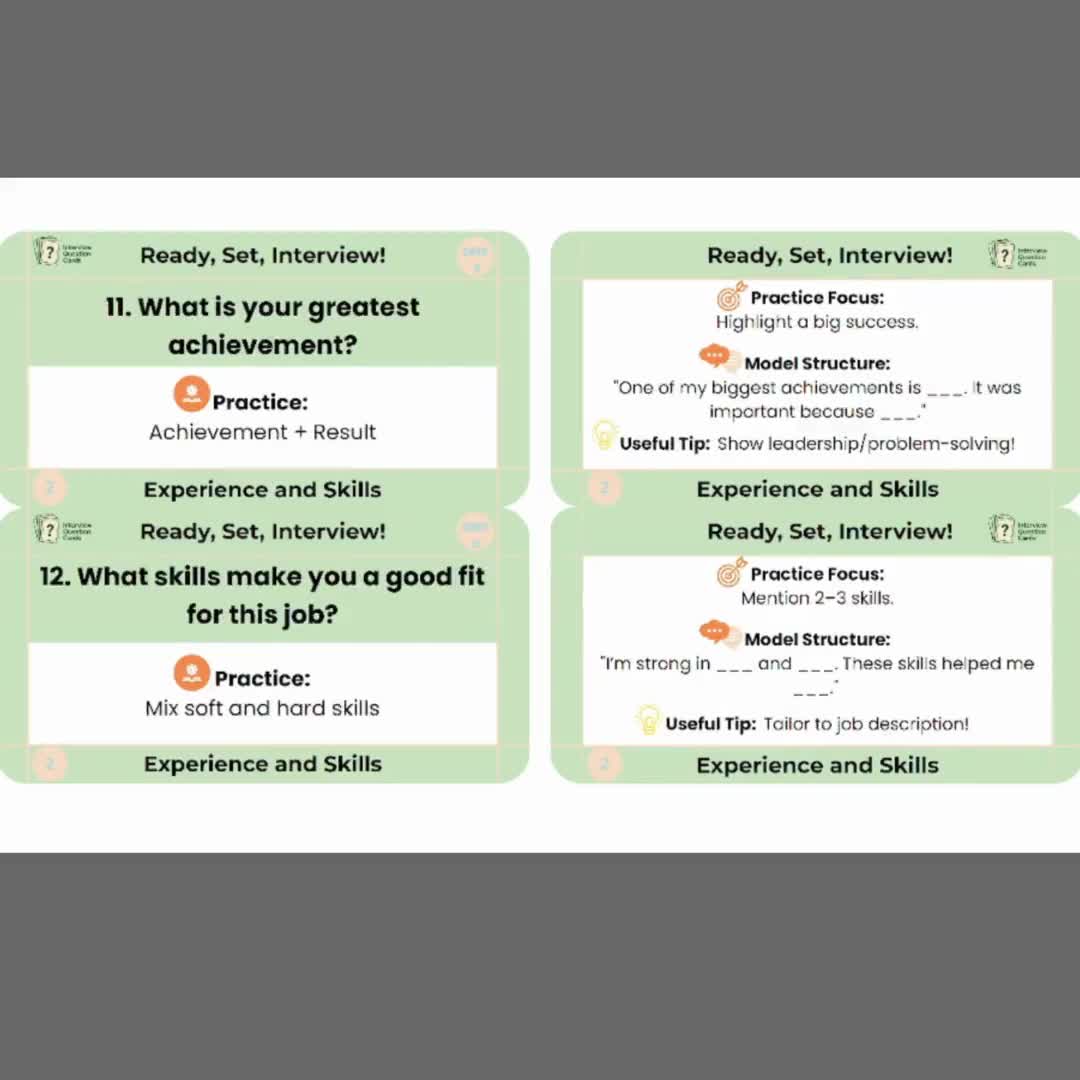Job Interview Cards English Esl Worksheets For Distance