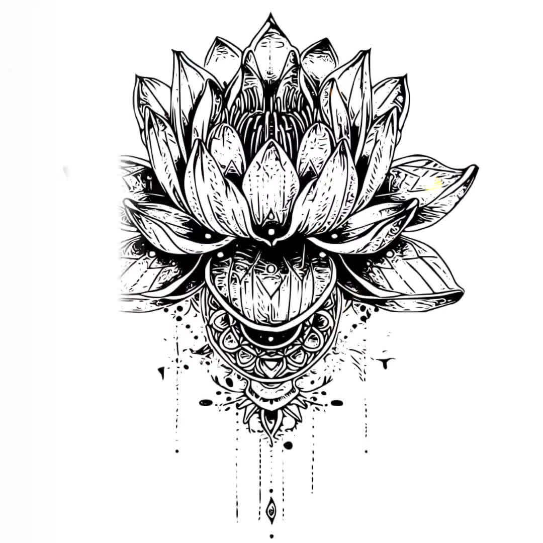 Lotus Flower Drawing Design LOTUS FLOWER Tattoo Design – REALISM AND