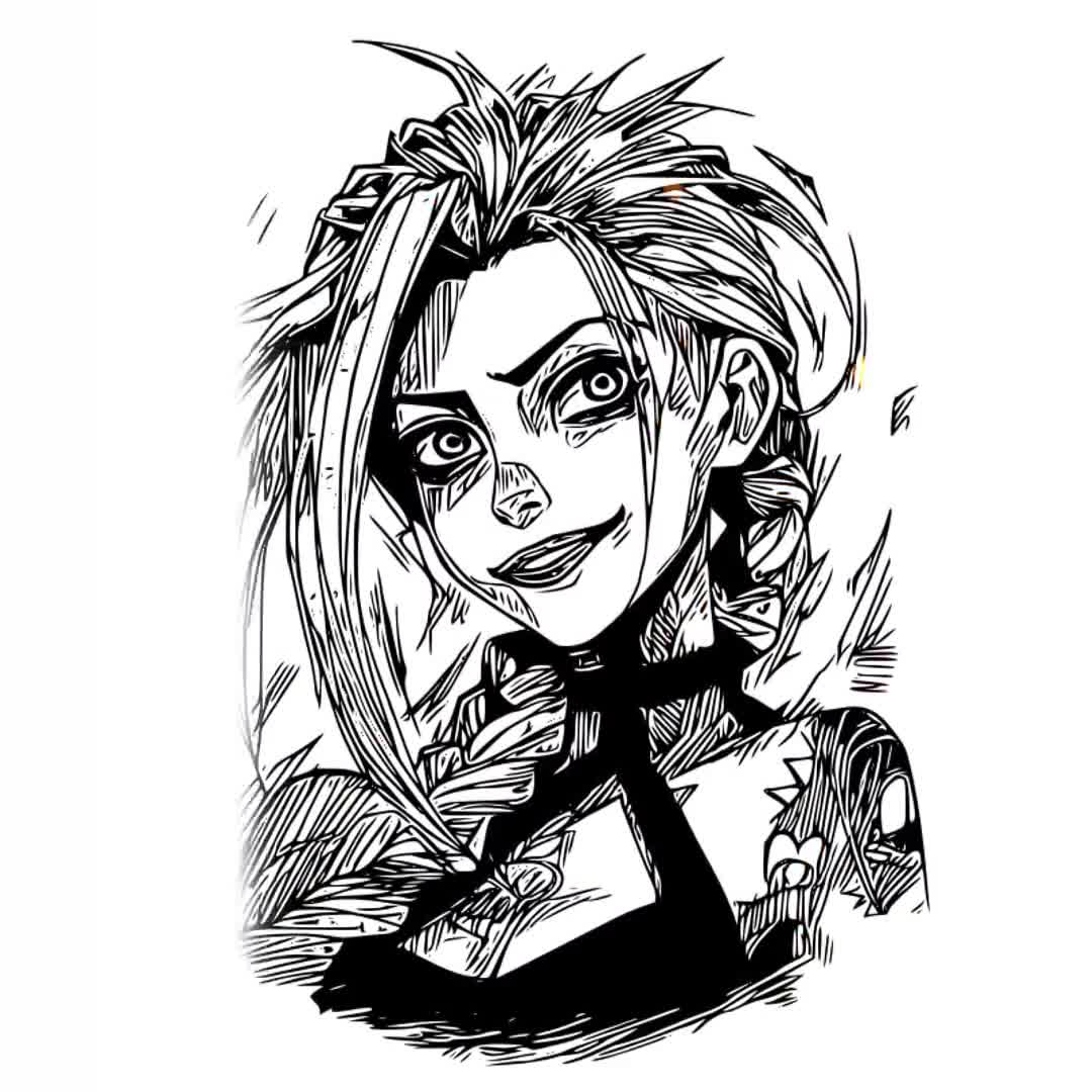 Jinx Drawing Outline