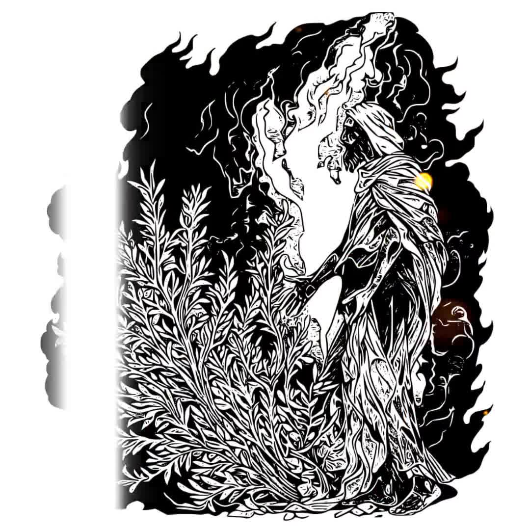 Burning bush tattoo - Bronctattooaus.com