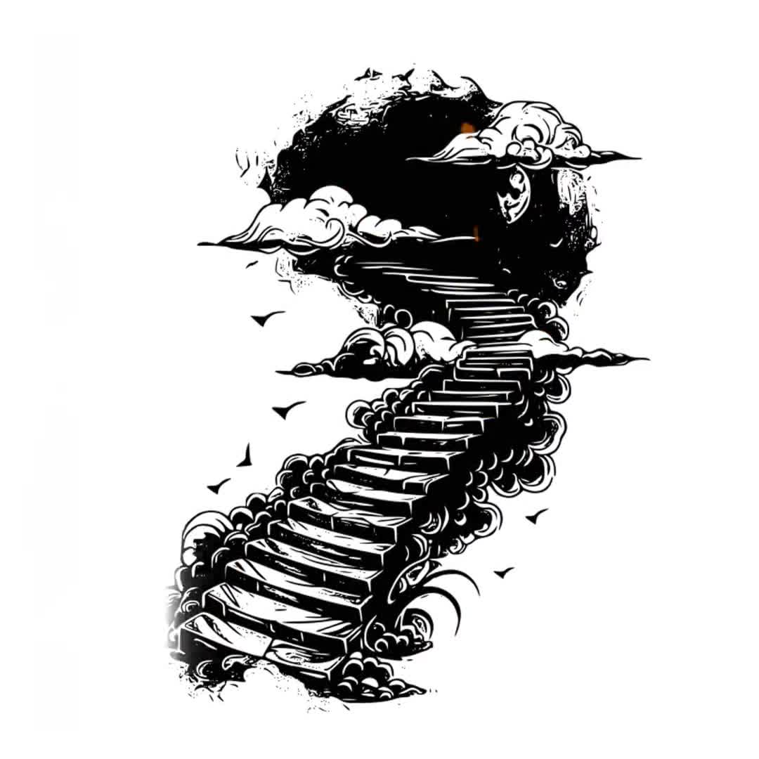 Stairway To Heaven Tattoo Outlines De 30 Beste Afbeelding Van STAIRWAY