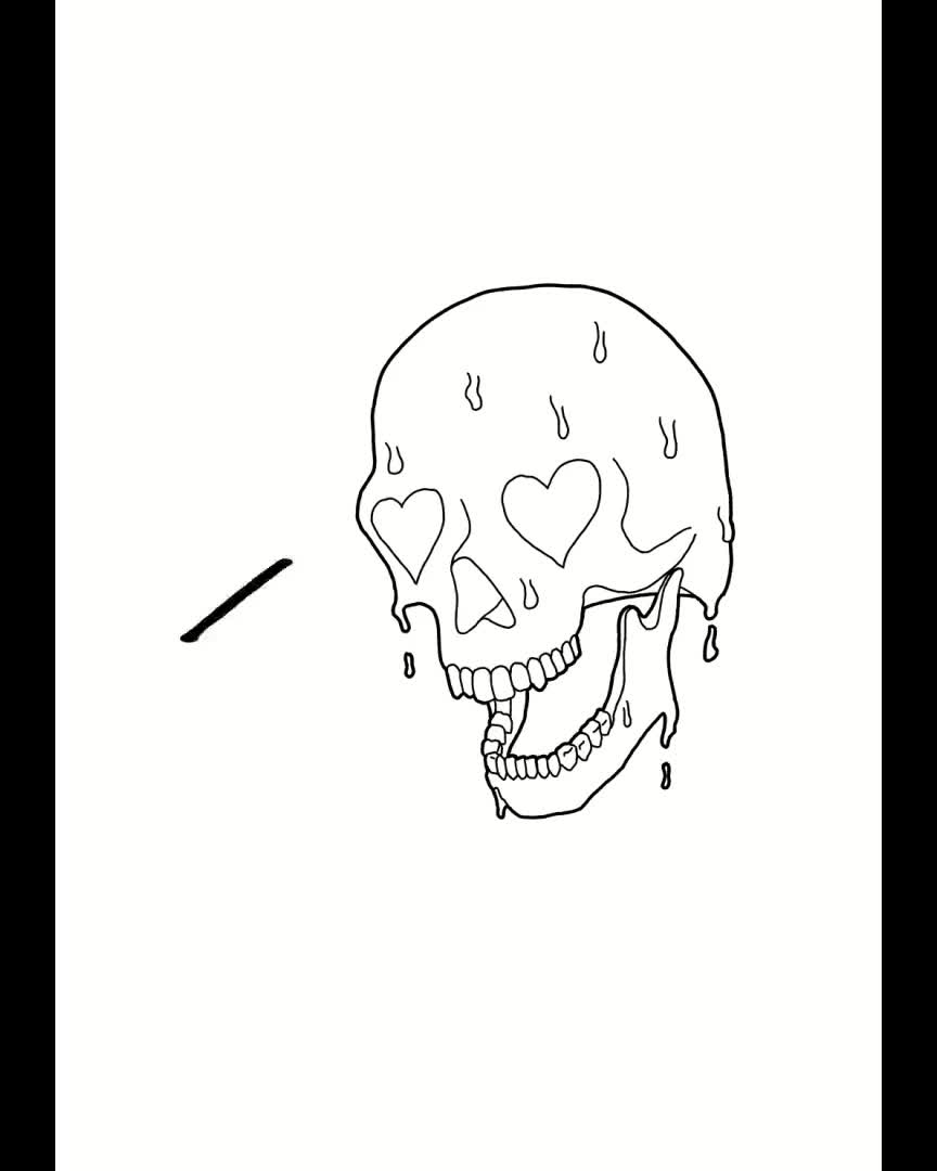 Skull Drawing Tumblr Simple