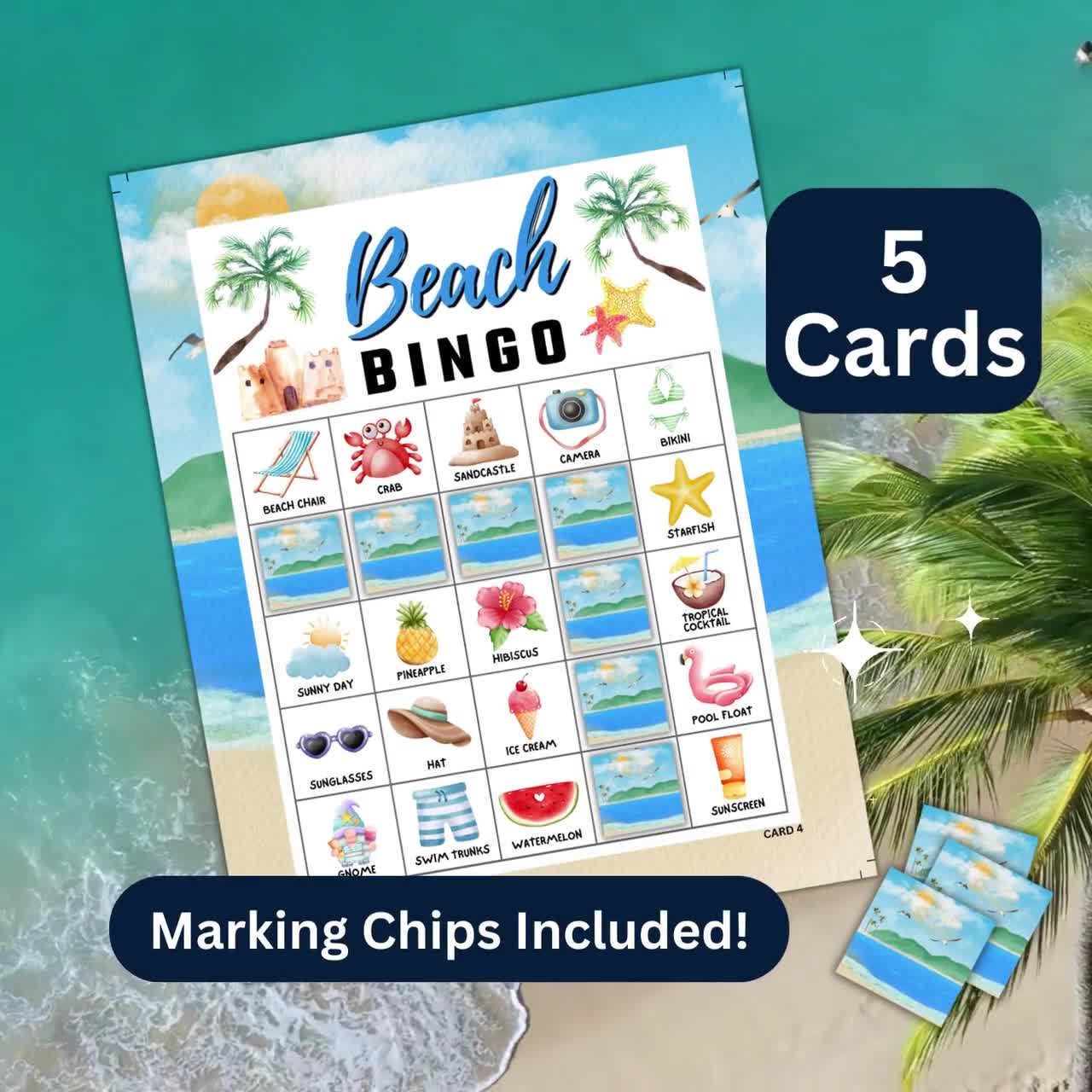 Beach Bingo Template Printable