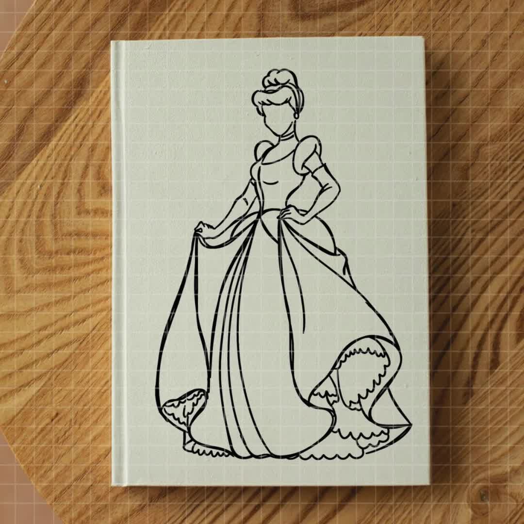Princess Cinderella Outline
