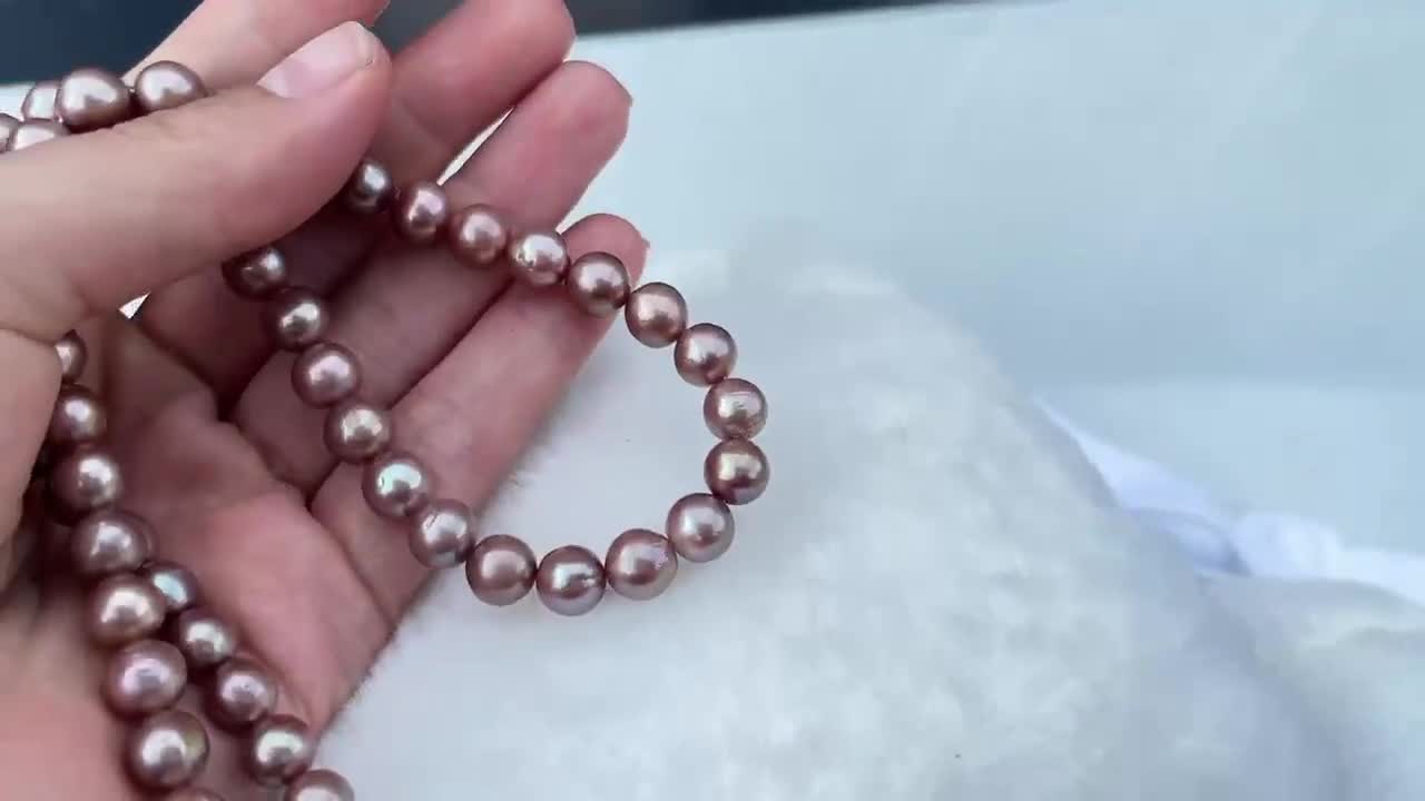 8-9mm Round Edison Pearl Strand,natural Deep Metallic Color 8-9mm Round Edison Pearl Strand,natural Deep Metallic Color