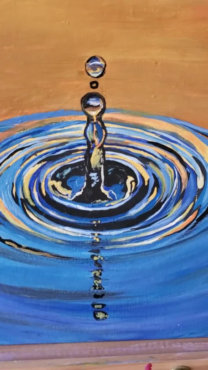 Ripple Water Texture Acrylic Painting