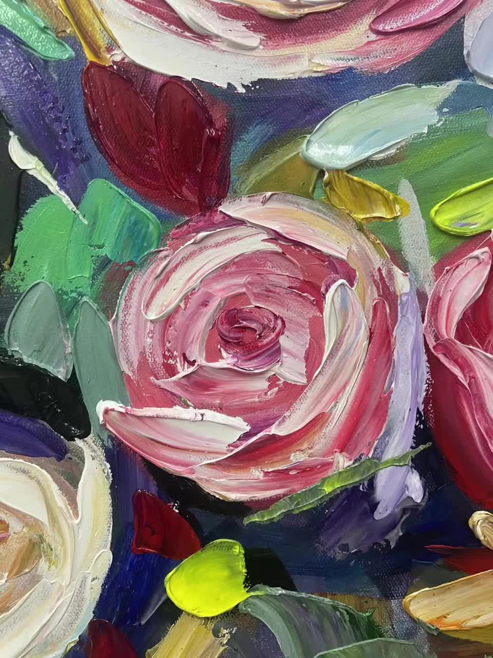 Simple Abstract Flower Paintings