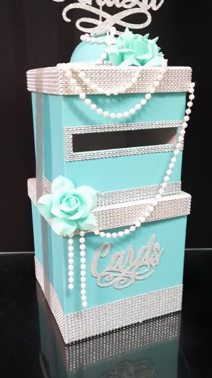 Caja Para Tarjetas De Boda En Color Azul Tiffany La Caja Azul De