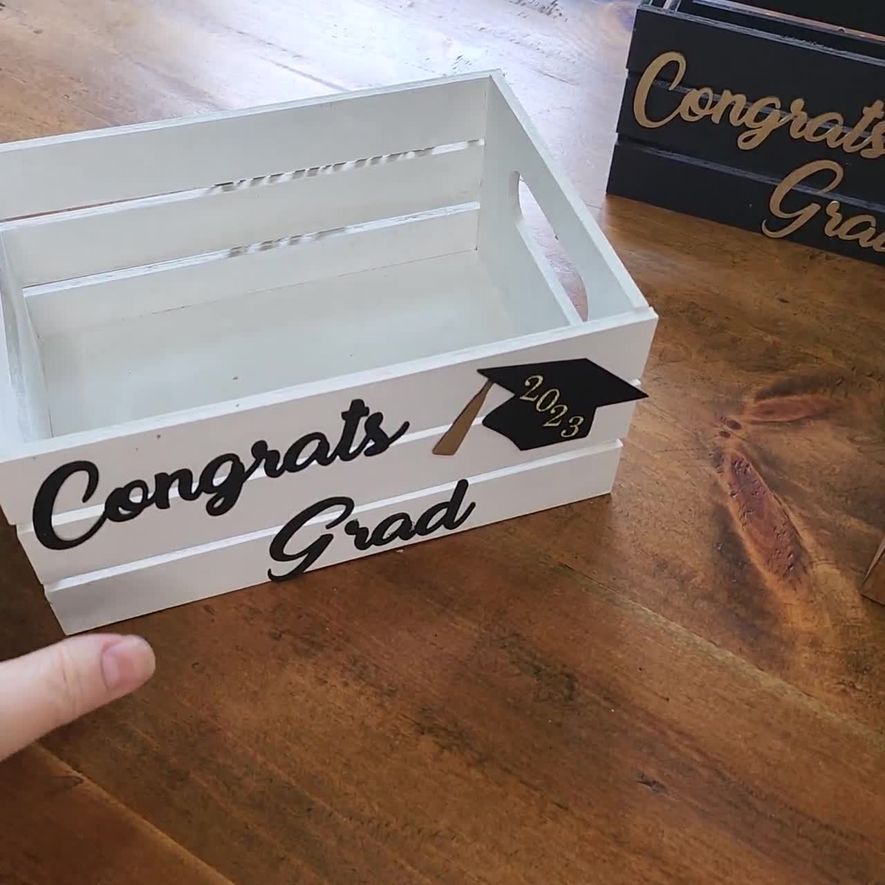 Graduation Card Box Wooden