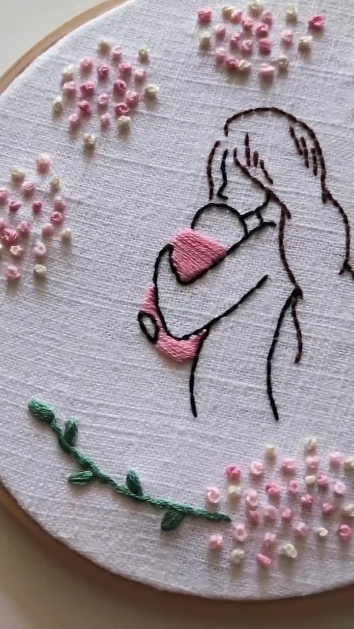 Embroidery Patterns For Babies Stork Girl Baby Monogram Crest With