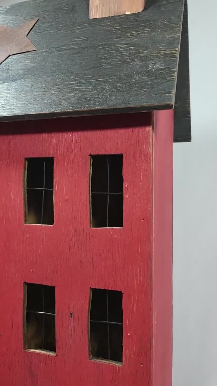 Primitive Wood Saltbox House