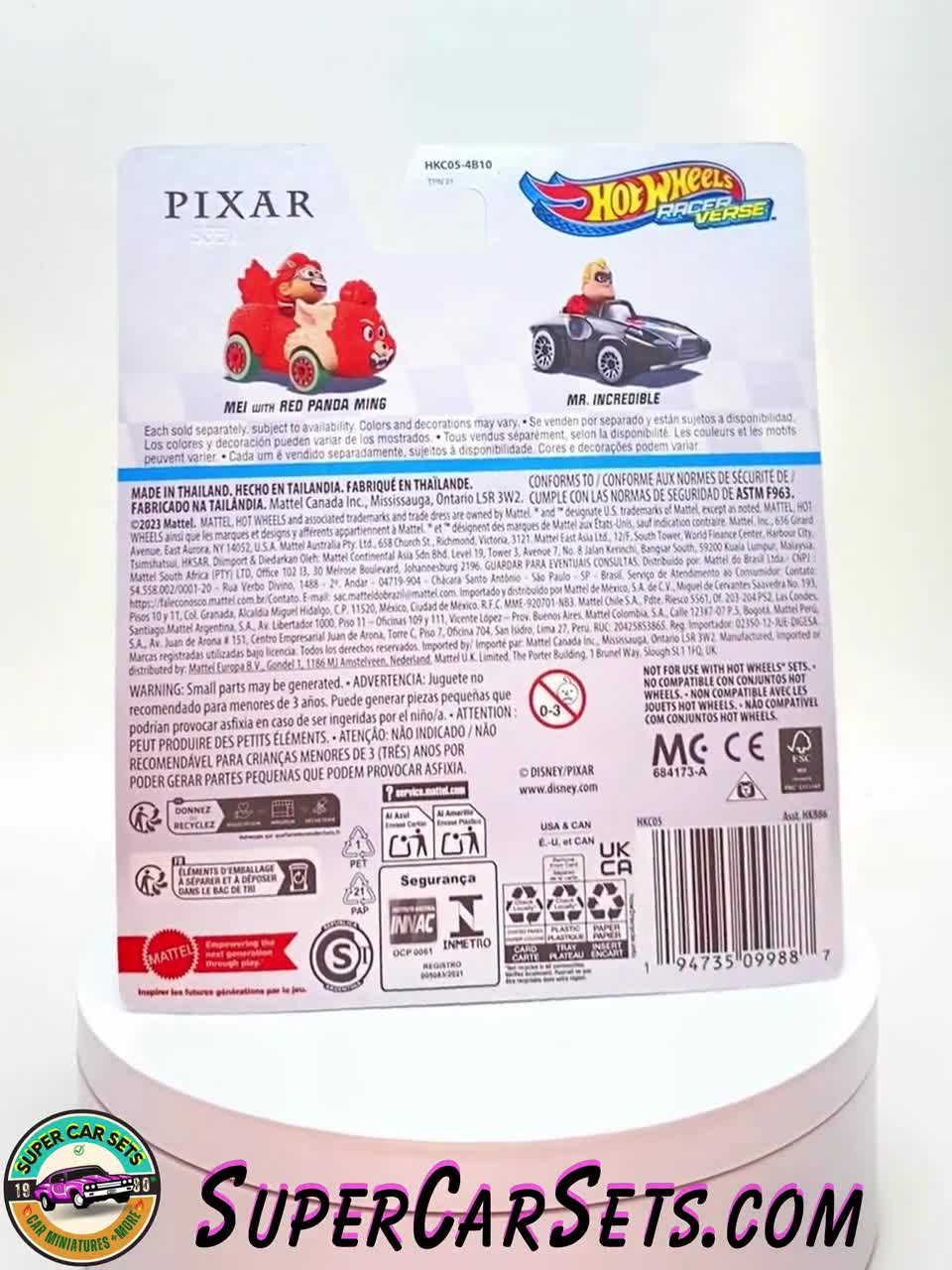 Hot Wheels Racer Verse MEI With RED PANDA MING Turning Red Racing Car ...