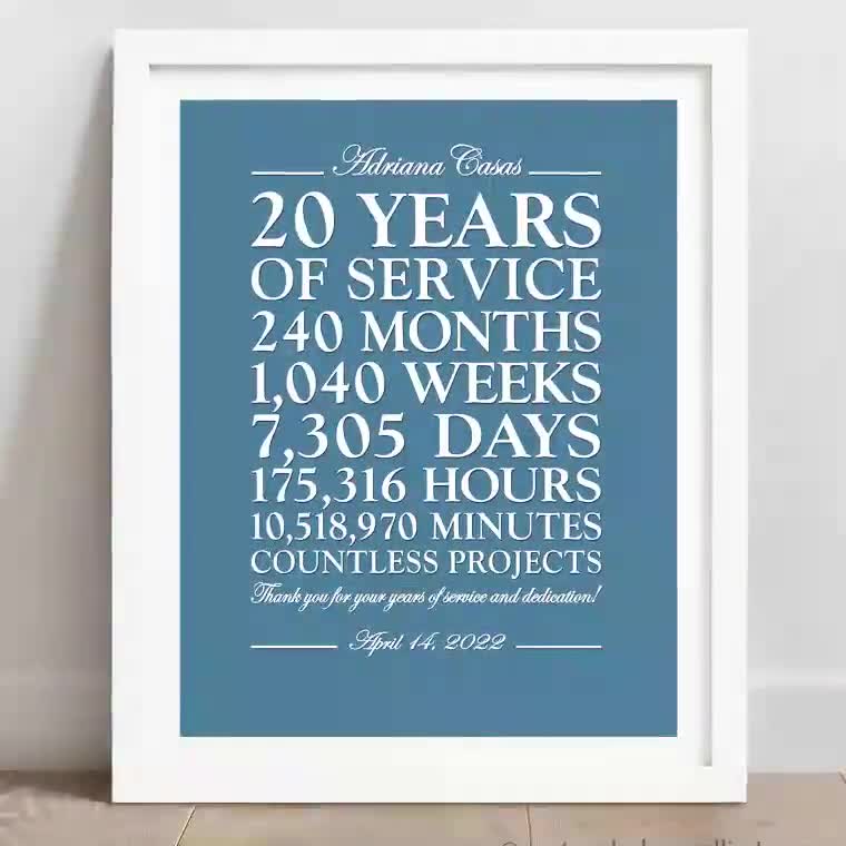 20 Years Of Service Quotes