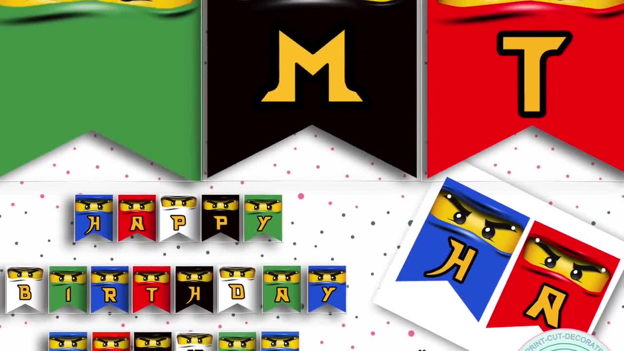 Ninjago Banner Instant Download Printable By Lcdesigns615 499 Lego