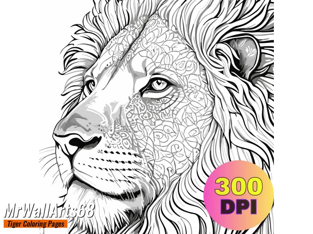 free printable lion mandala coloring pages
