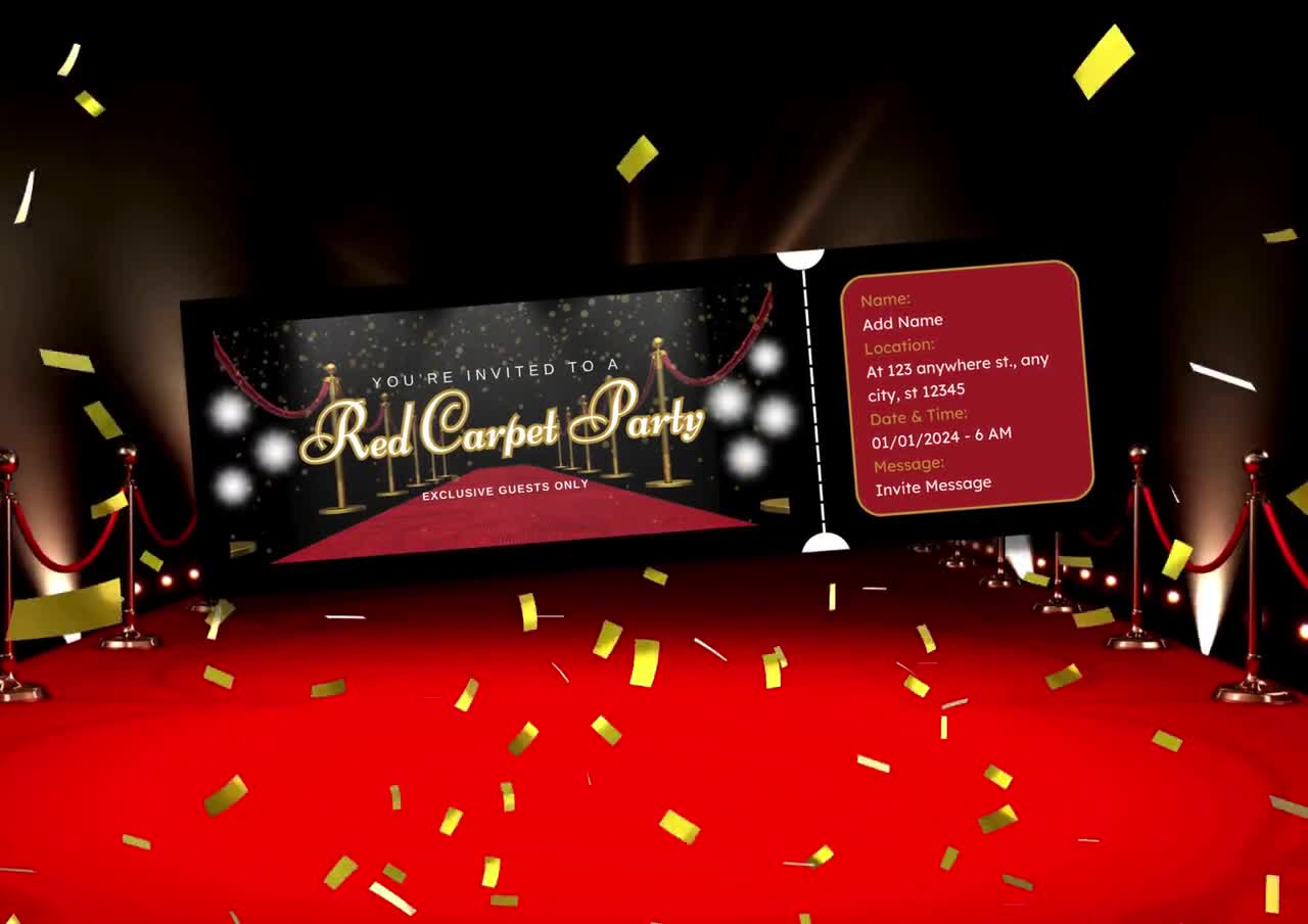 Red Carpet Ticket Template Red Carpet: Red Carpet Tickets