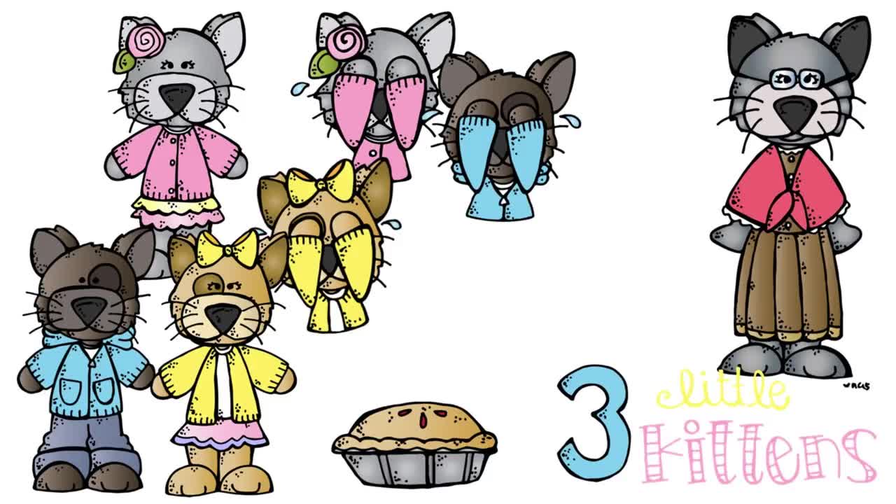 Three Little Kittens Clip Art