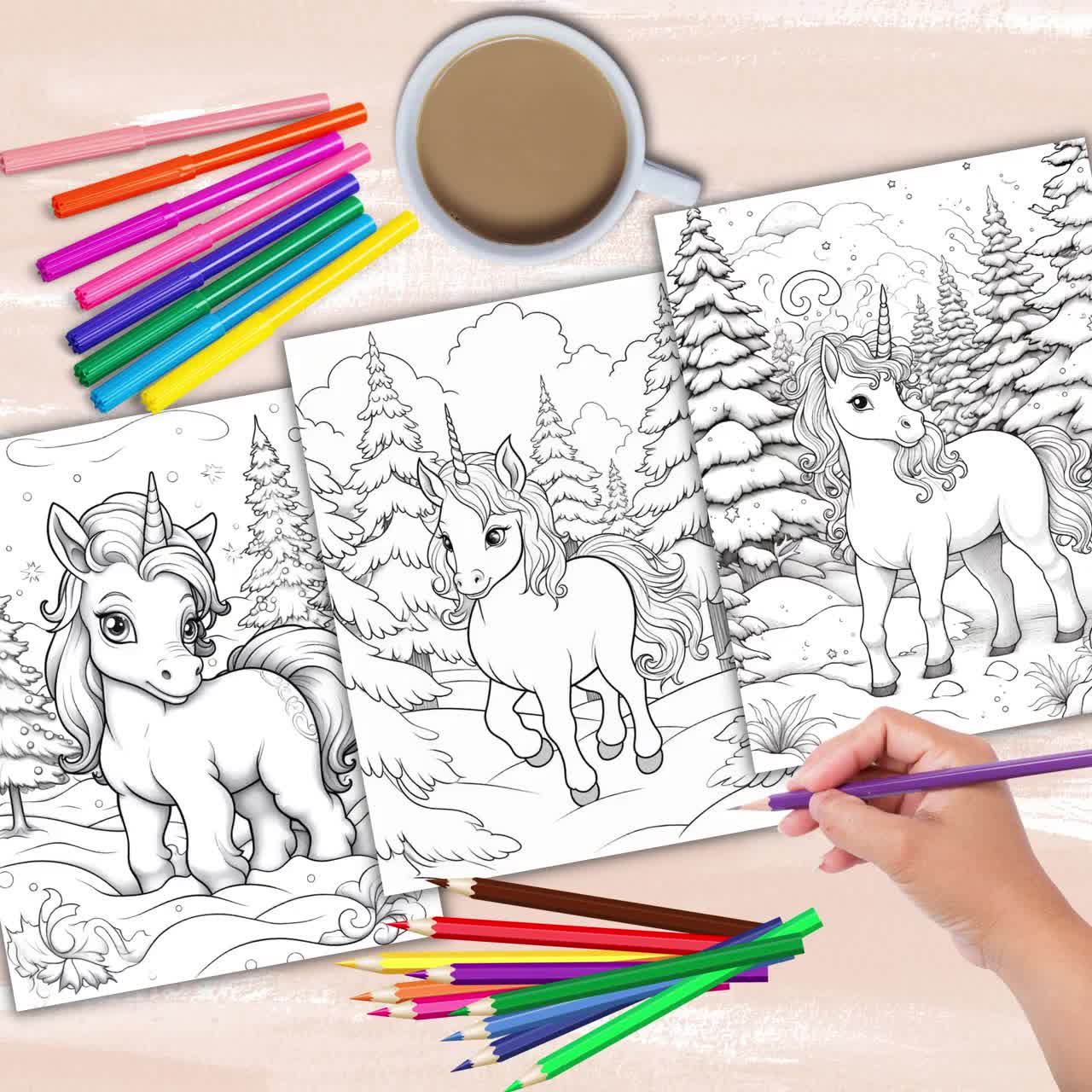 christmas alicorn coloring pages