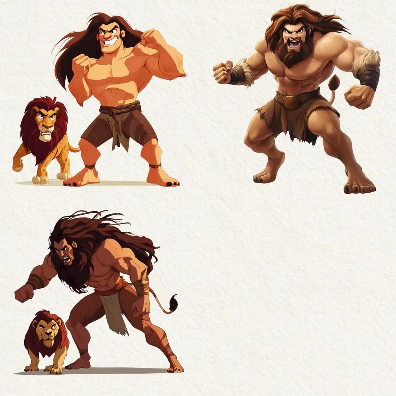 Personnages Bibliques Clipart Samson