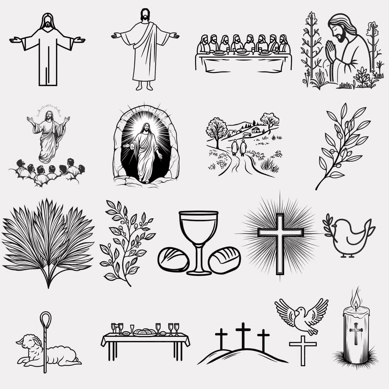 Easter Symbols Clip Art