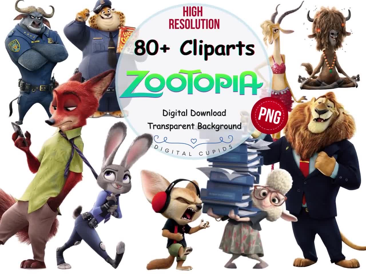 Printable Big Zootopia Dought