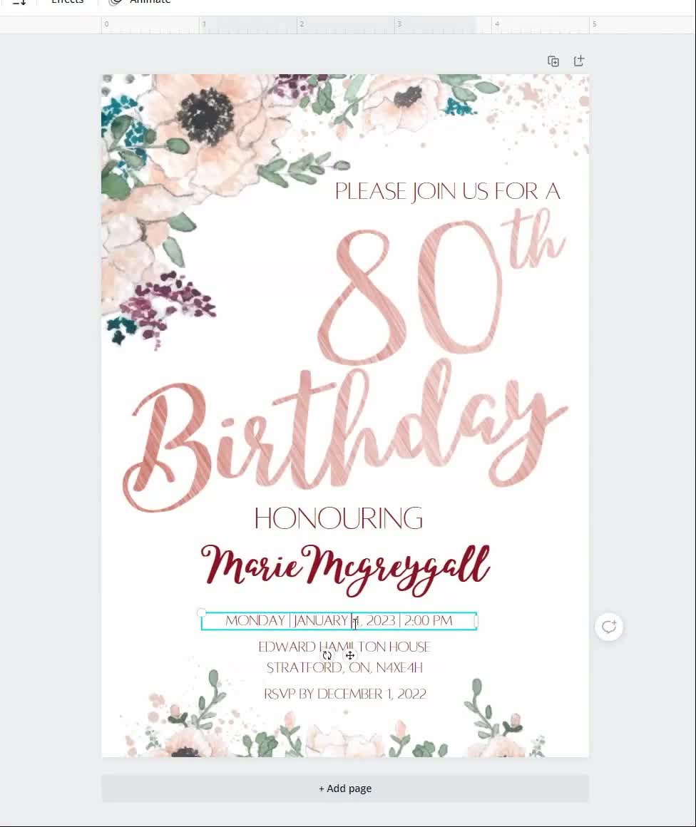 Free Printable Custom 80th Birthday Invitation Templates 55 Off