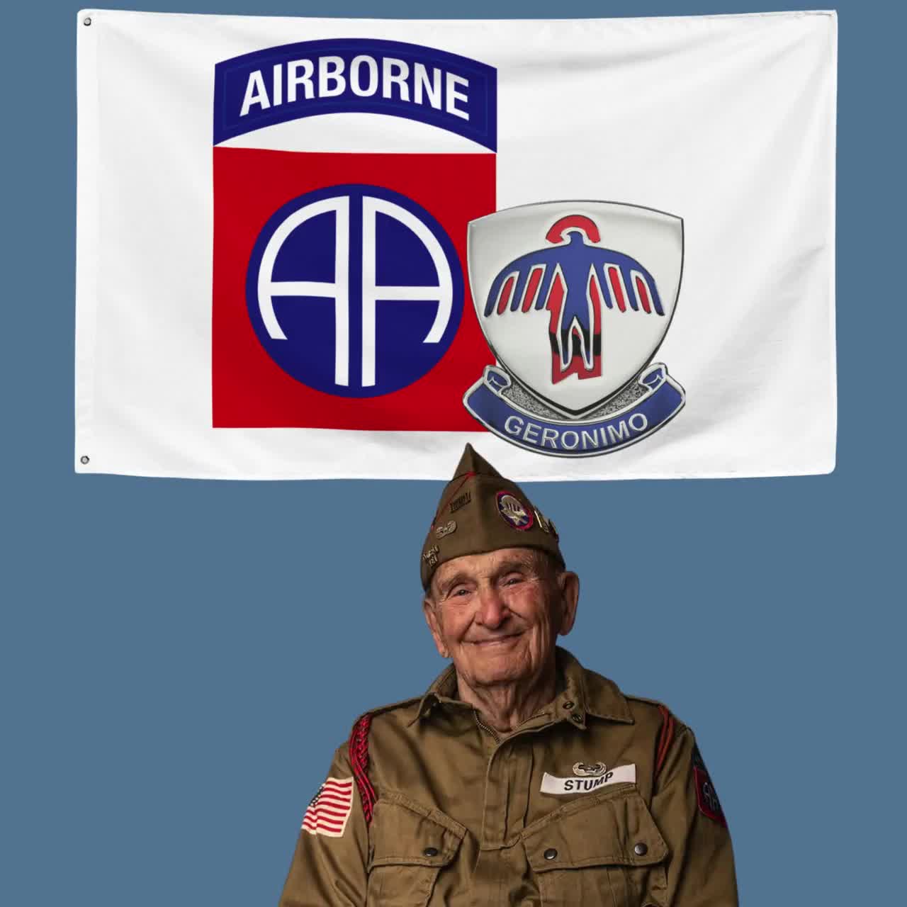 82nd Airborne Wings Flag 82nd Airborne Division 82 ABN Insignia Over