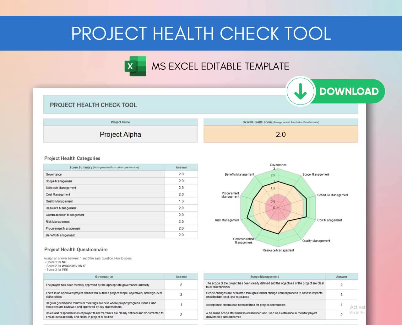 Microsoft Project Health Check