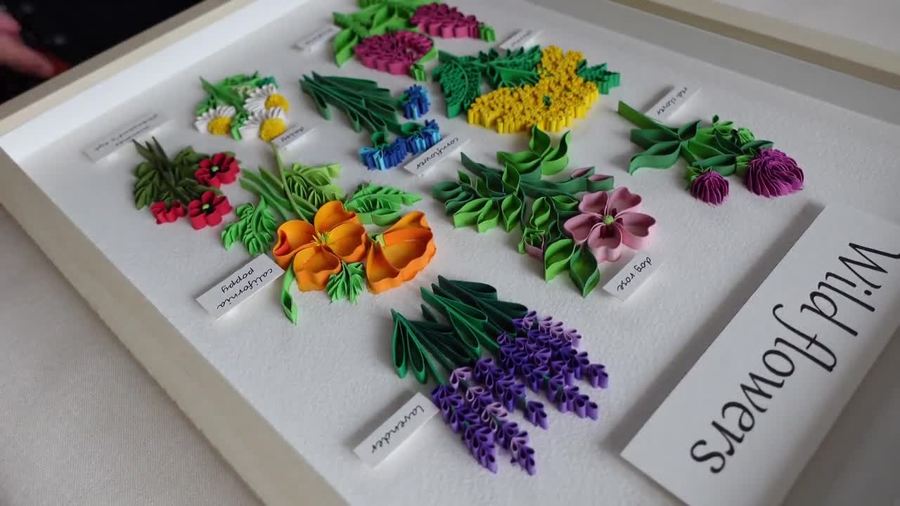 Paper Quilling Rose Flower Basket