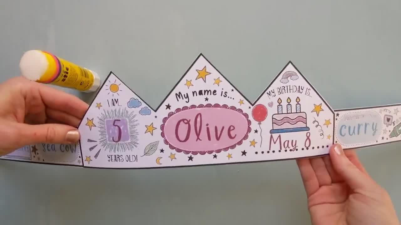 Paper Crown Hats Well Tile 24 Sets All About Me Crown Crafts - DIY ...