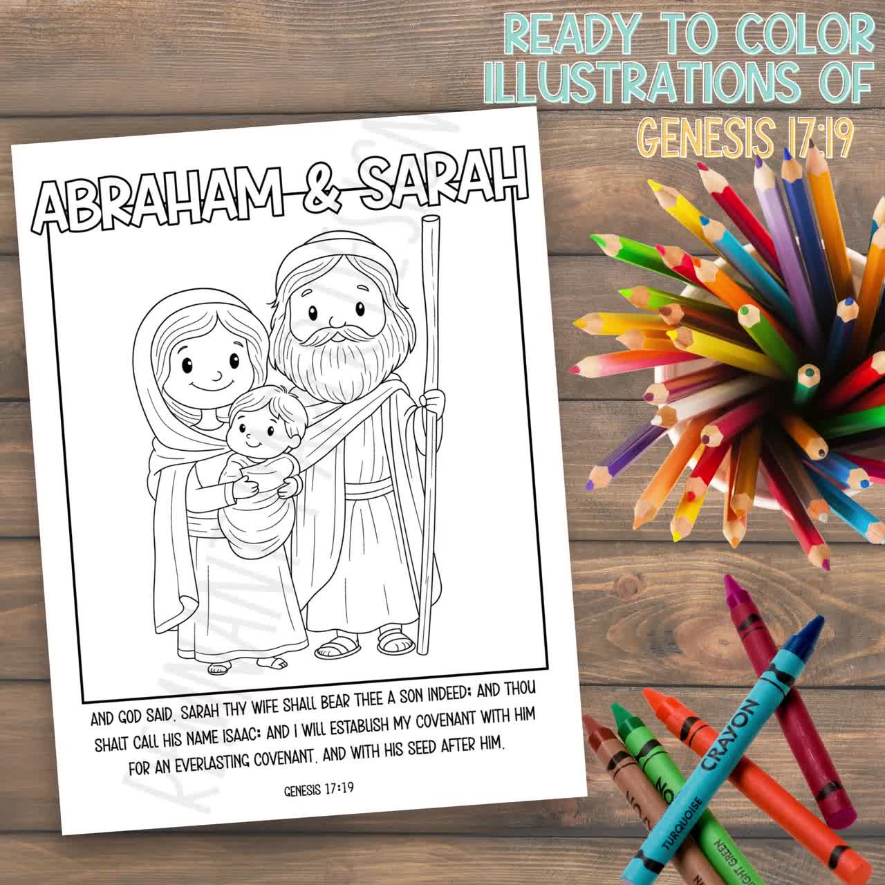 god calls abram coloring page